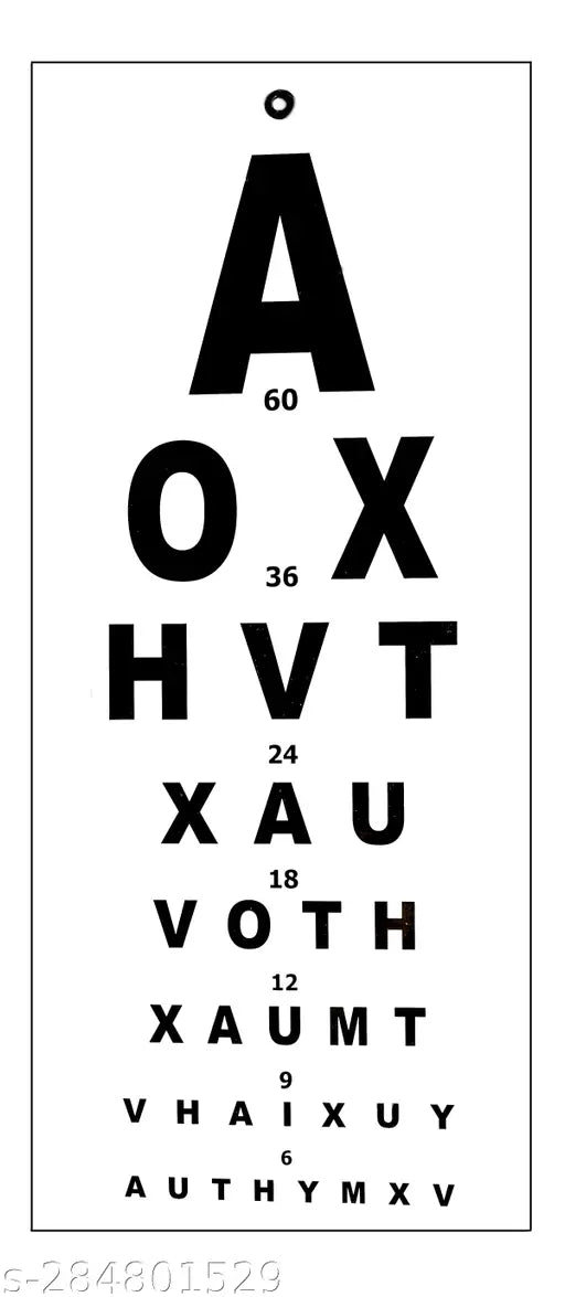 Snellen Vision Chart 6 meter "A" – Akriti Ophthalmic