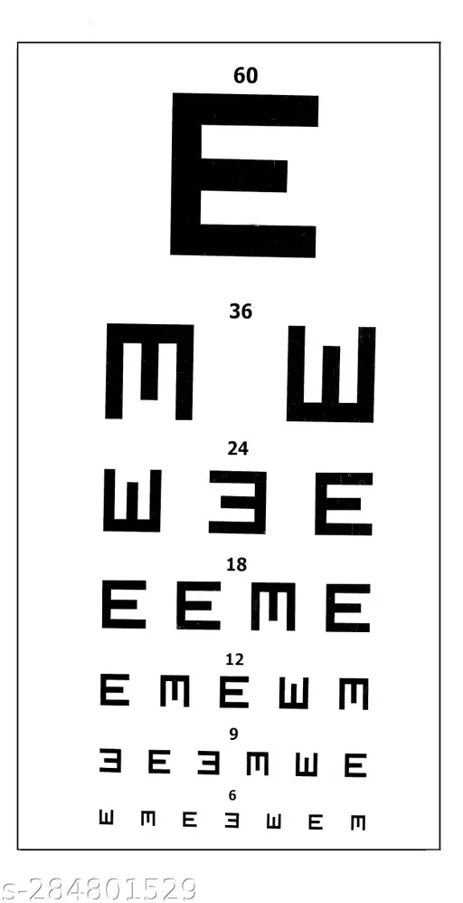 Snellen Vision Chart 6 meter "E" – Akriti Ophthalmic